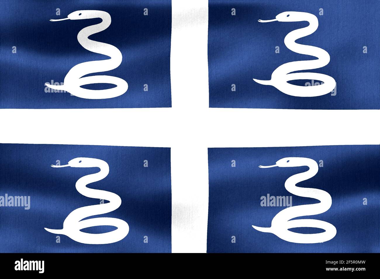 Martinique flag - realistic waving fabric flag Stock Photo - Alamy