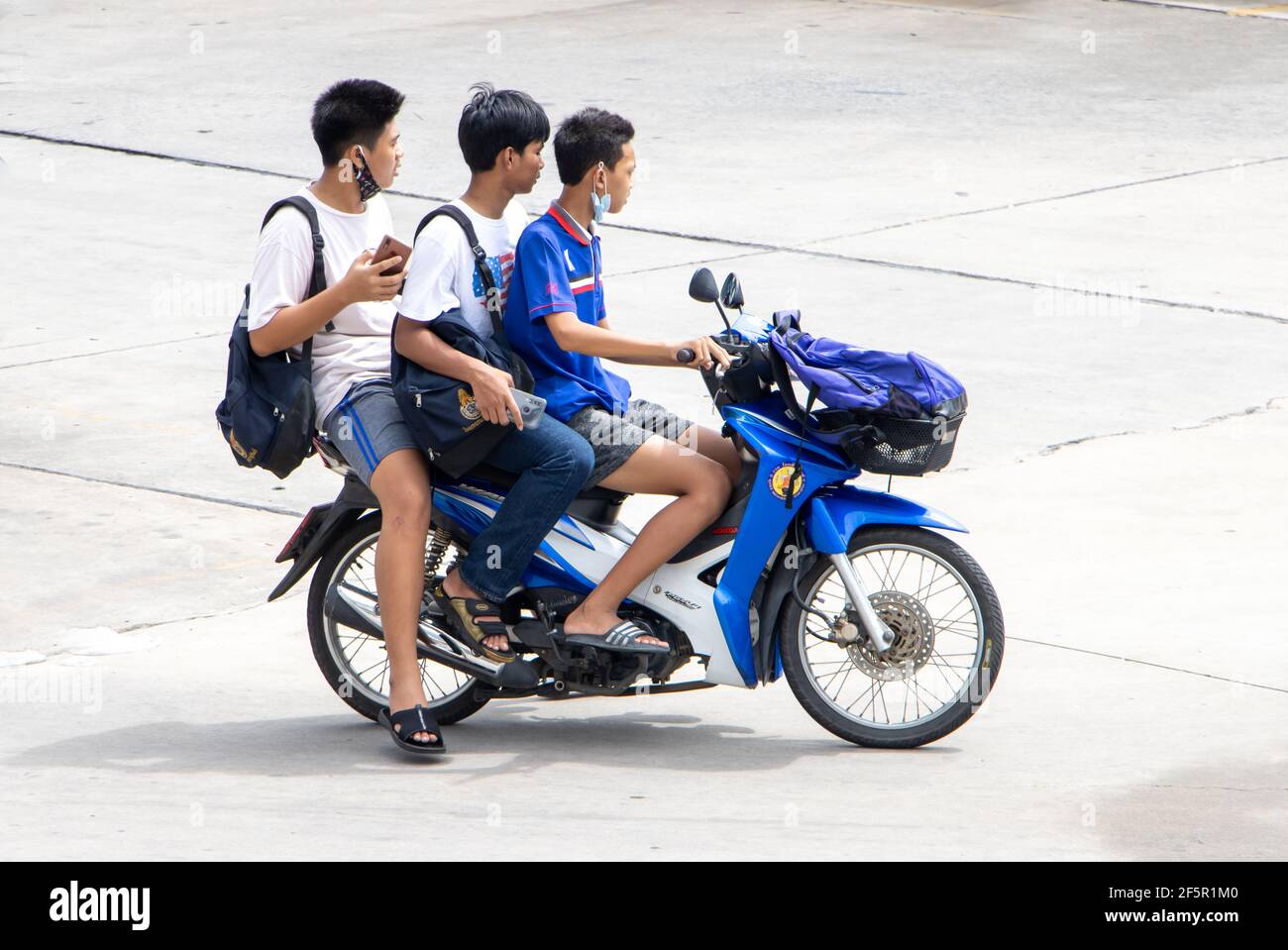 Thailand student motorcycle hi-res stock photography and images - Alamy