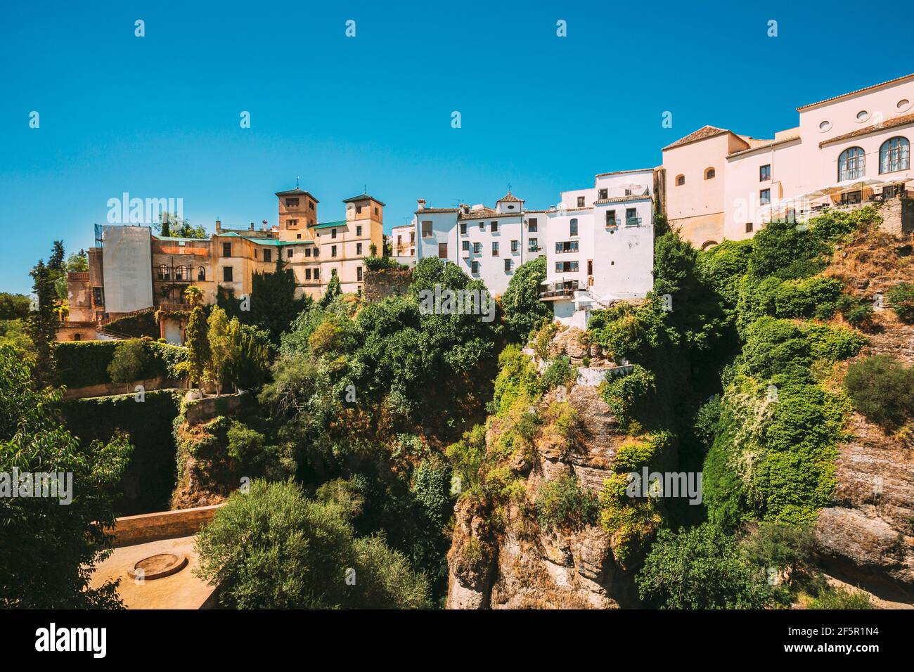 Ronda, Spain. Palacio Del Rey Moro And Hanging Gardens In Ronda, Spain ...