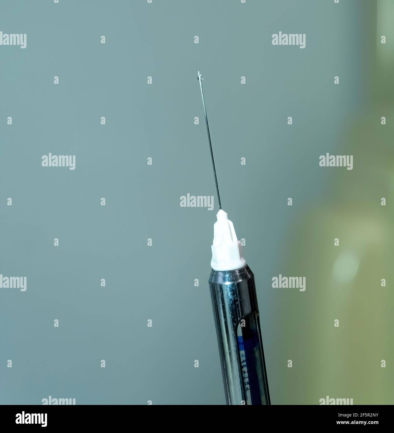 Closeup shot of the needle of a syringe Stock Photo - Alamy
