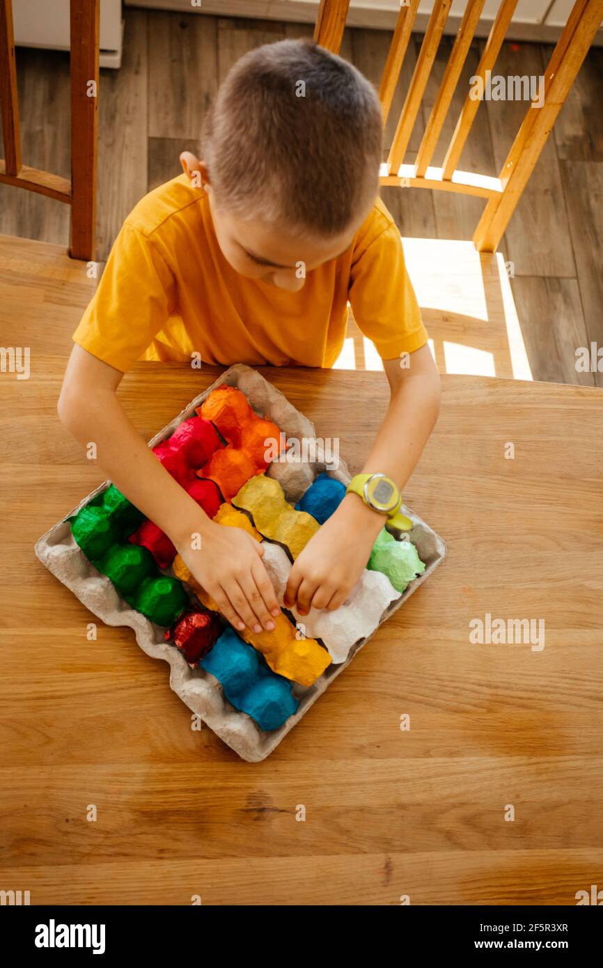 Creative and mindful activities for elementary school children Stock ...