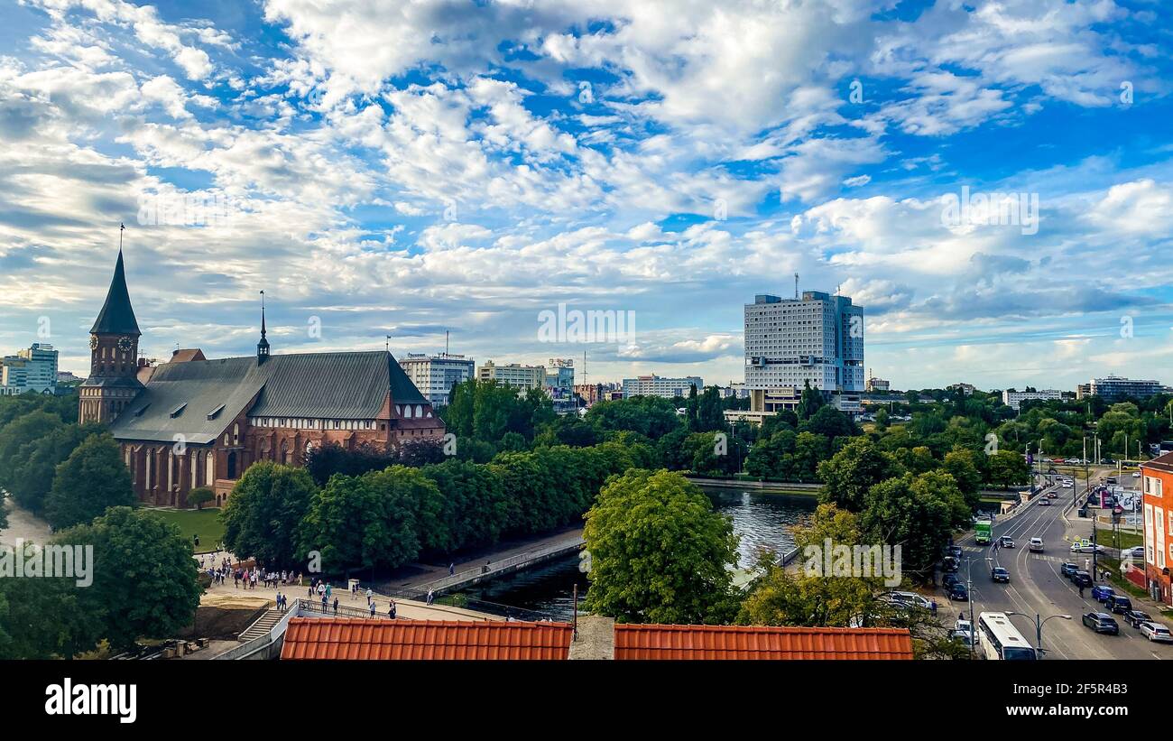 Aerial view of a Kaliningrad, former Koenigsberg, Russia Stock Photo ...