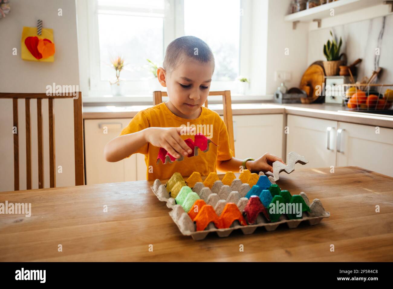 Creative and mindful activities for elementary school children Stock ...