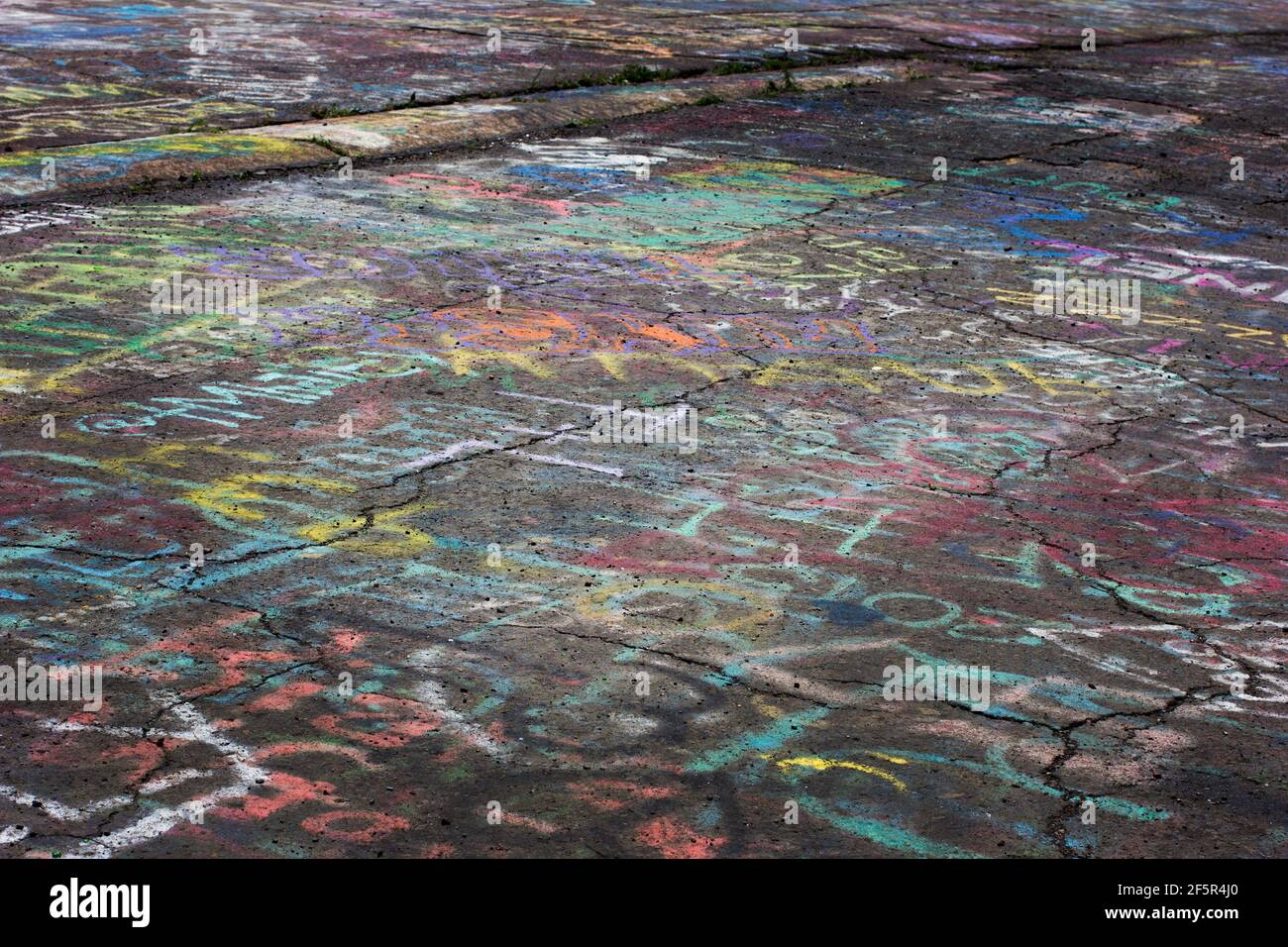 Graffiti Highway with Spray Paint in Centralia, Pennsylvania where the ...