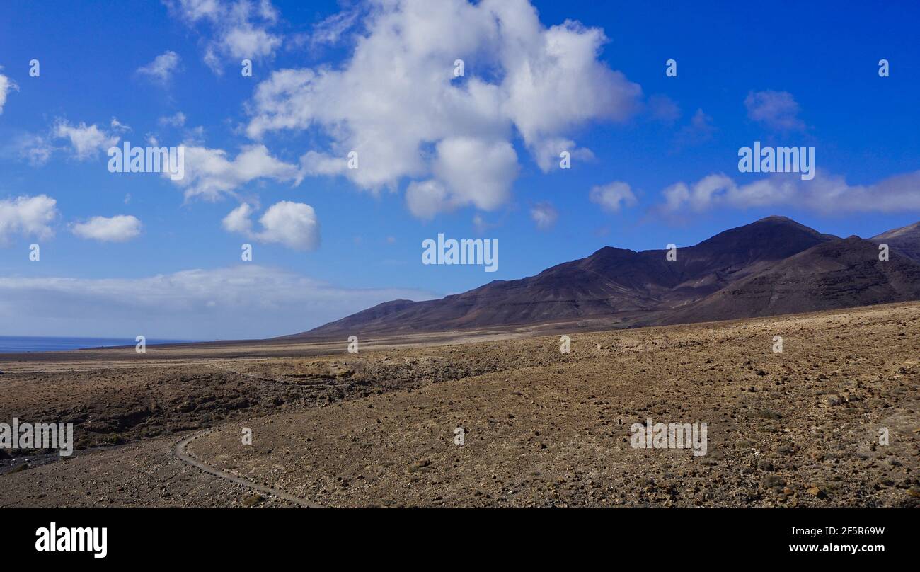 hiking path near Morro Jable on Fuerteventura Stock Photo - Alamy