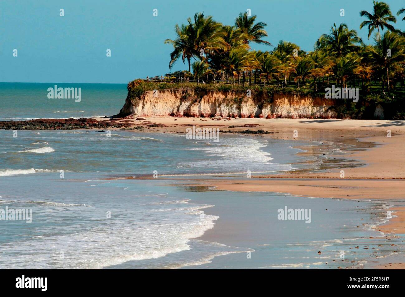 prado, bahia / brazil - august 5, 2008: view of the beach in the ...
