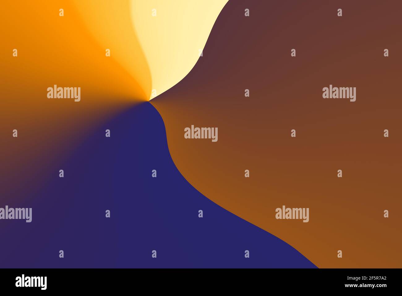 Abstract gradient texture with wavy-shaped elements in blue and brown ...