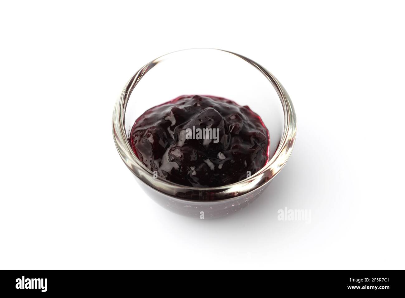 blueberry jam on white background Stock Photo - Alamy