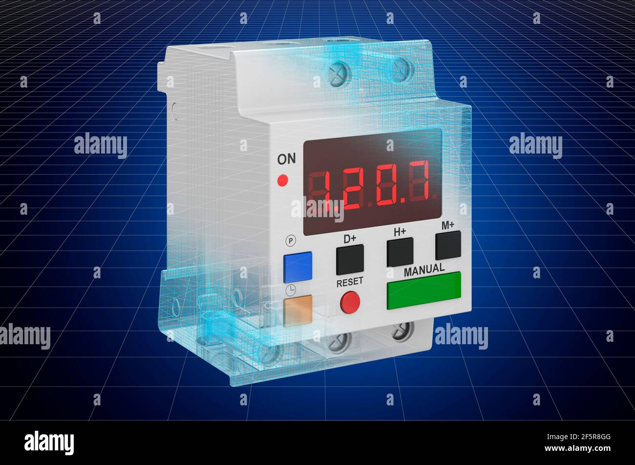 visualization-3d-cad-model-of-digital-timer-switch-blueprint-3d