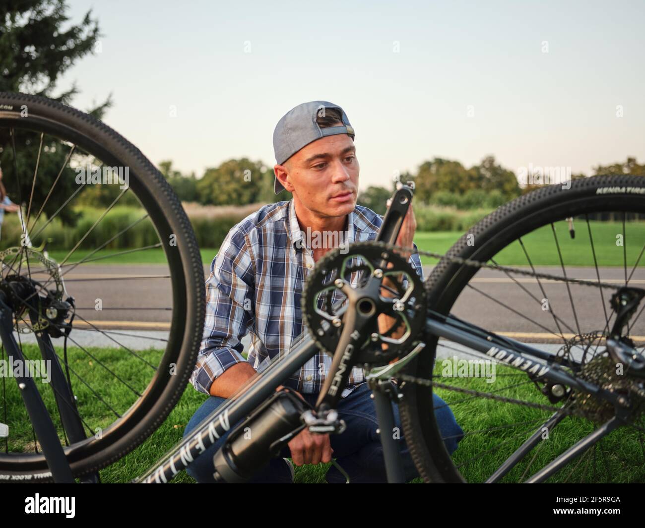 Man using cycle track hi-res stock photography and images - Alamy