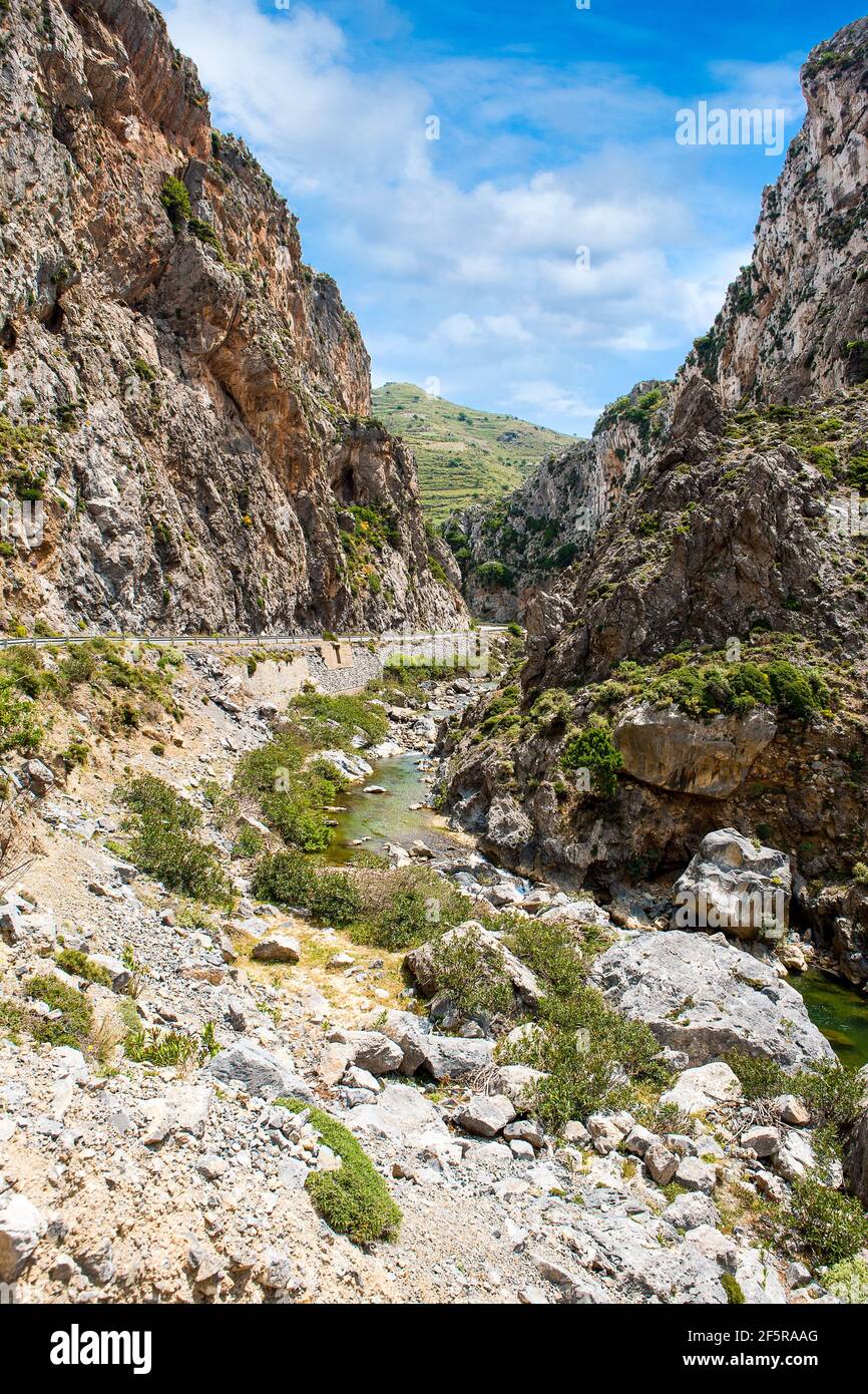 The Samaria Gorge, a National Park of Greece in southwest Crete Stock ...