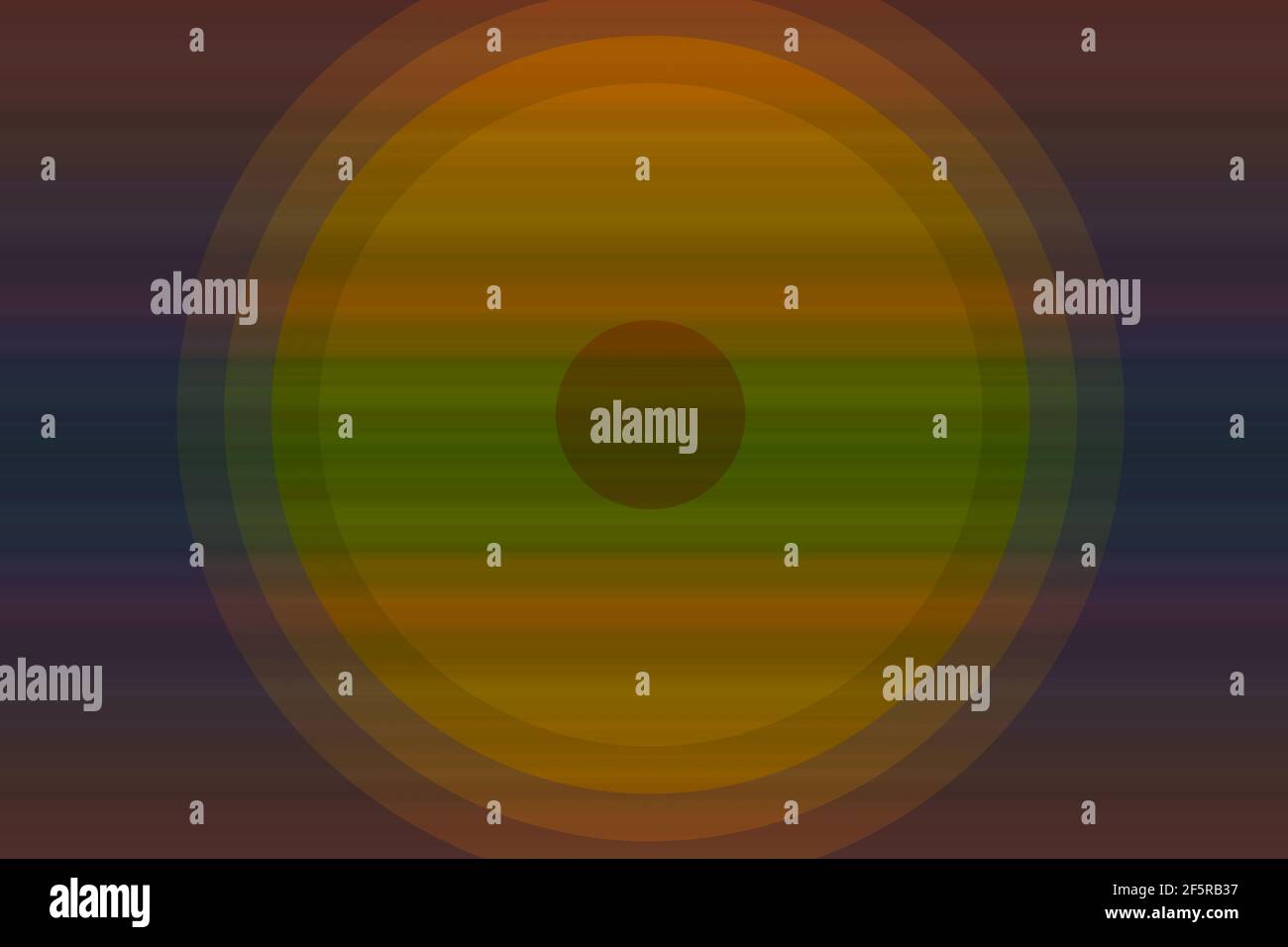 Abstract texture of transparent circle layers in yellow and blue colors ...