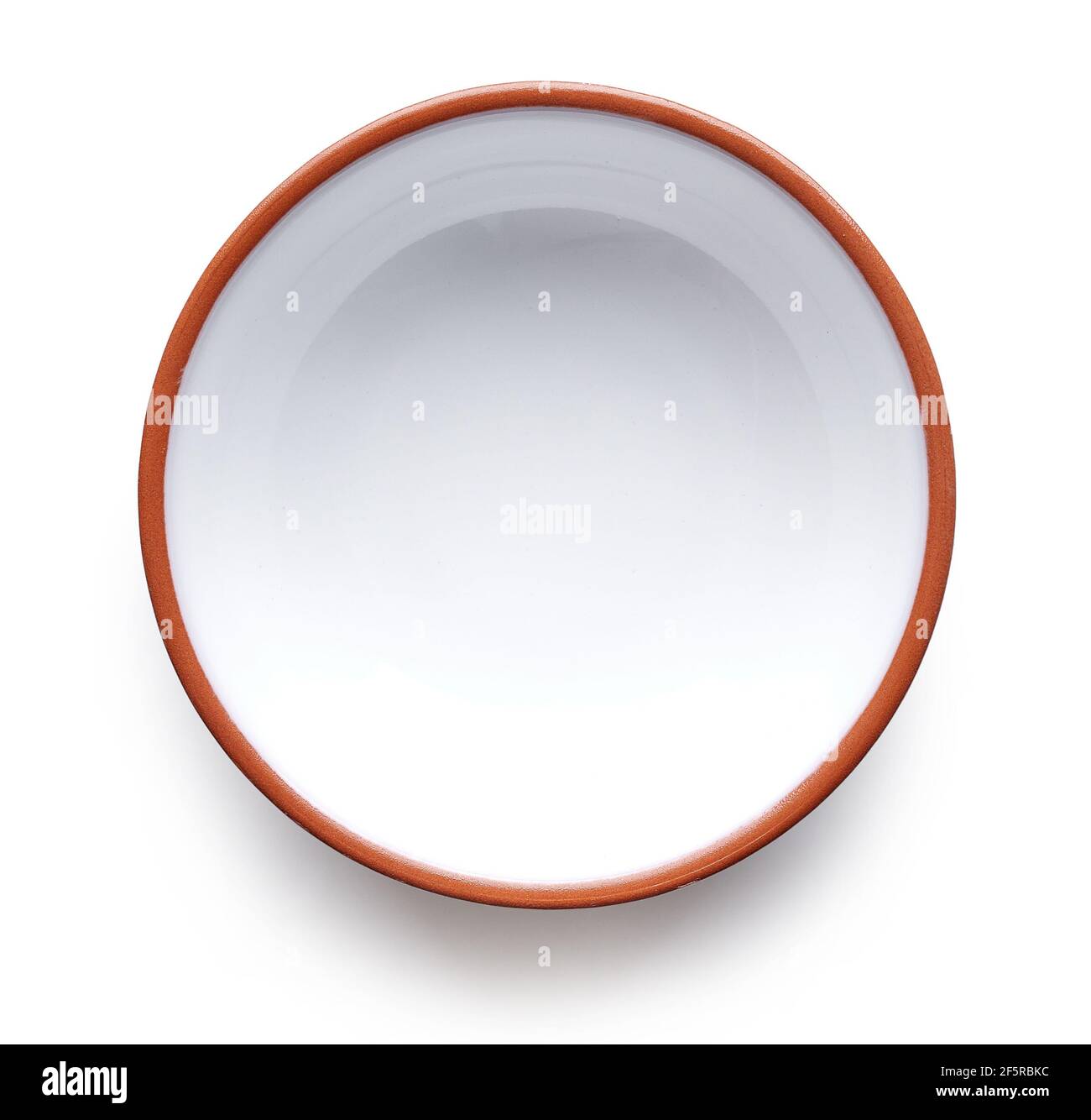 empty white bowl isolated on white background, top view Stock Photo - Alamy