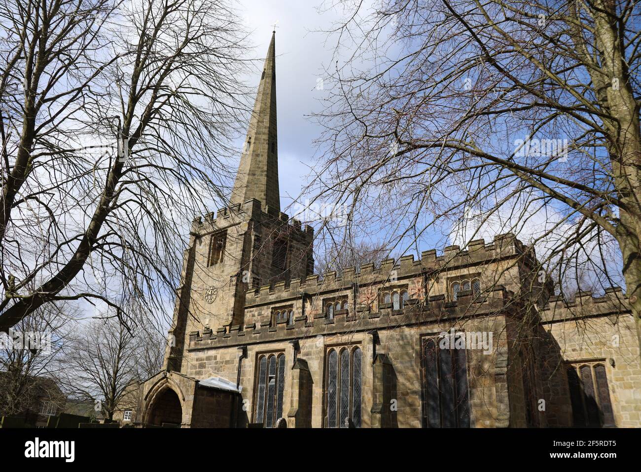 All Saints Church at Ashover built in the 14th century by Thomas ...
