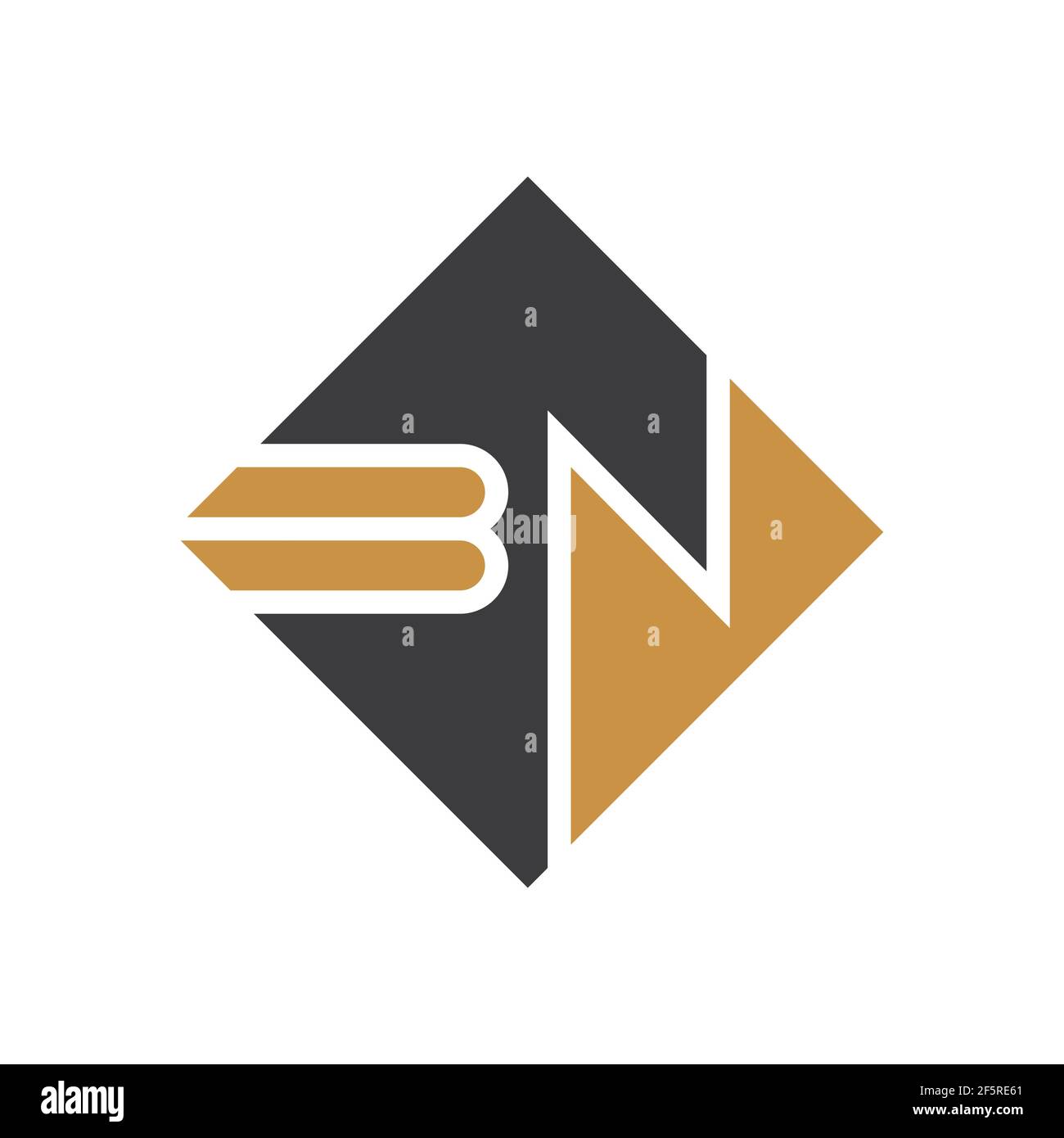Initial bn letter logo vector template design. Creative abstract letter ...