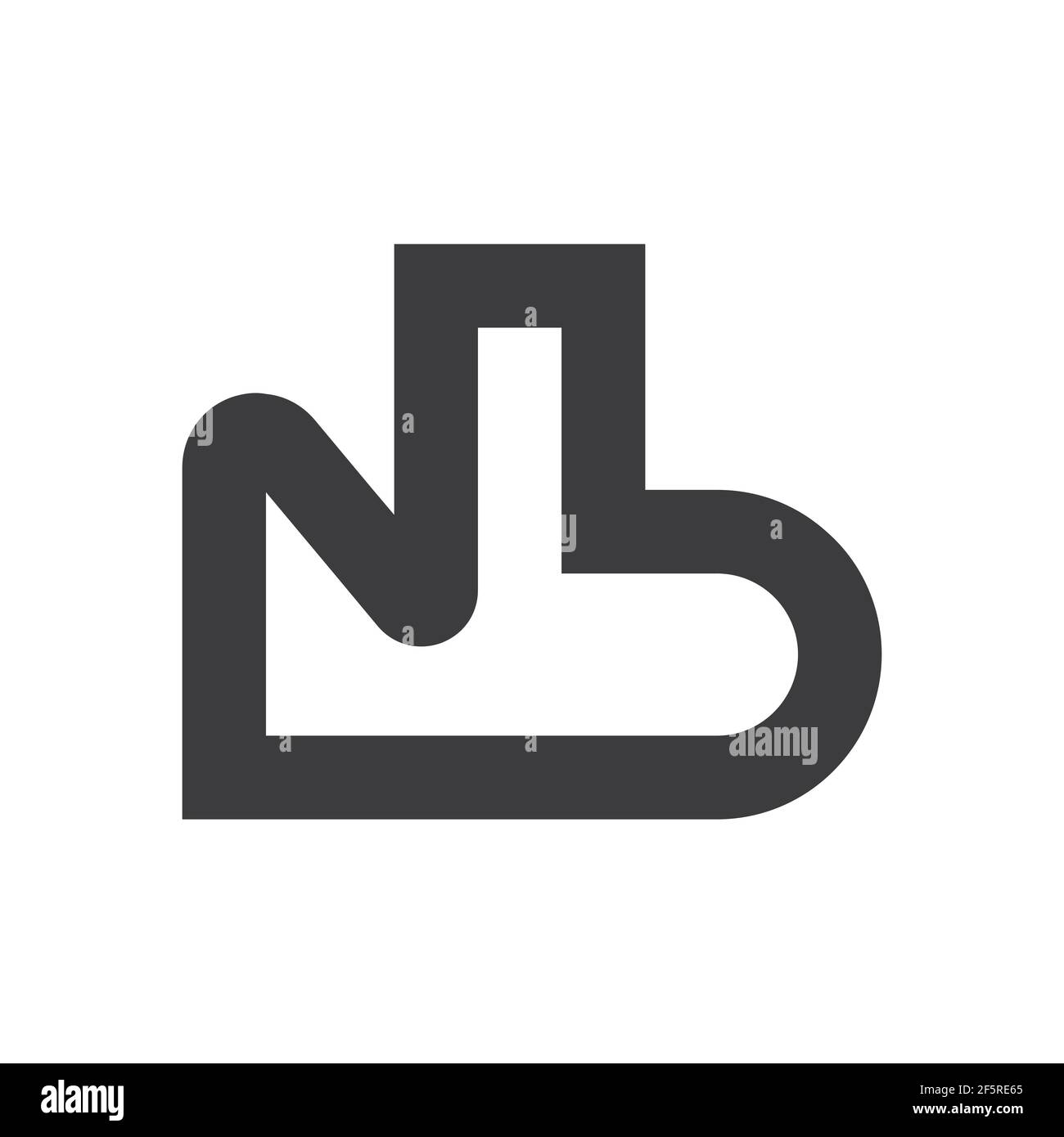 Initial bn letter logo vector template design. Creative abstract letter ...