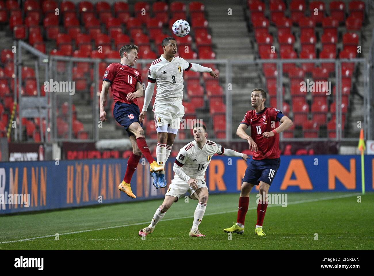 Prague, Czech Republic. 27th Mar, 2021. L-R Lukas Provod of Czech ...
