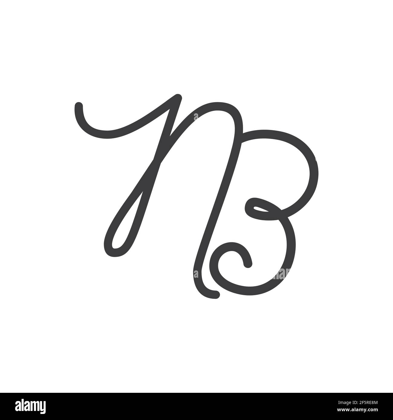 Initial bn letter logo vector template design. Creative abstract letter ...