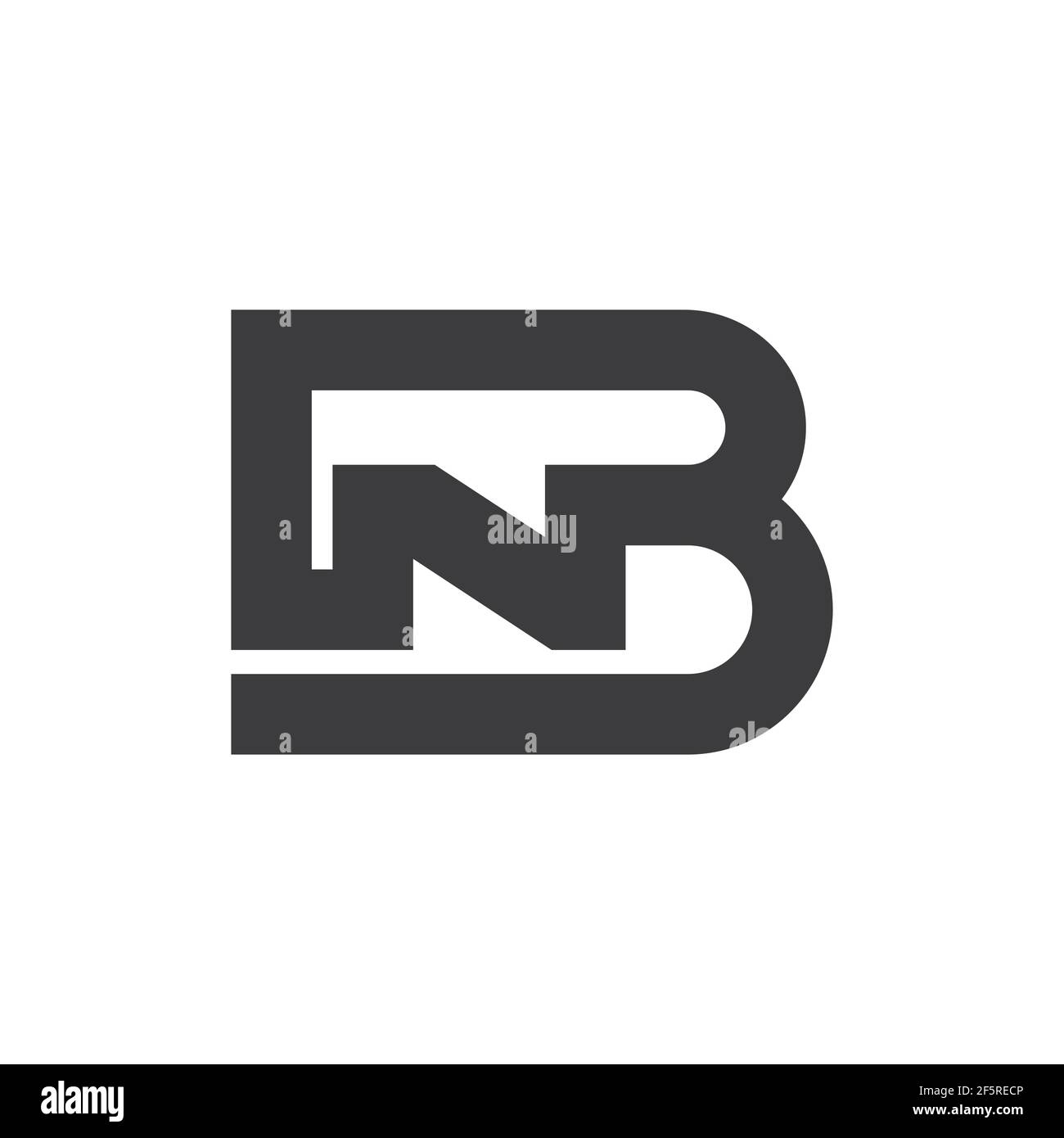 Initial bn letter logo vector template design. Creative abstract letter ...