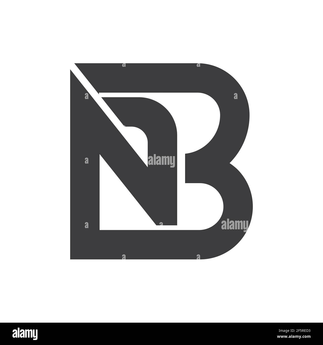 Initial bn letter logo vector template design. Creative abstract letter ...