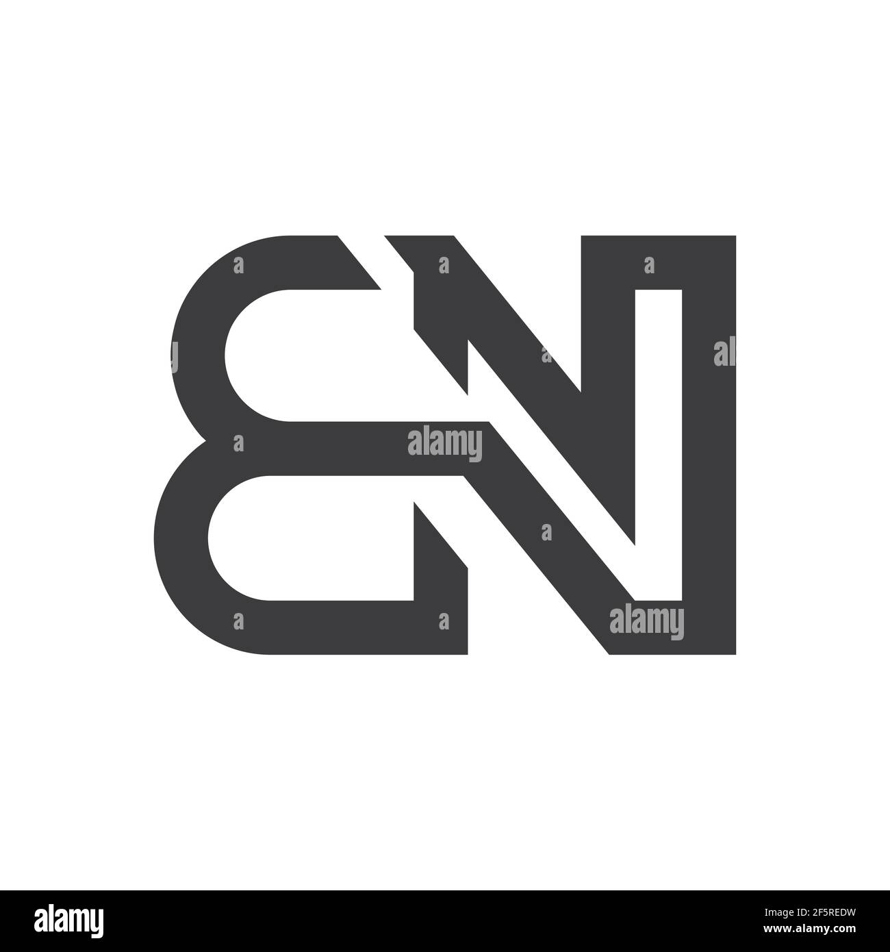 Initial bn letter logo vector template design. Creative abstract letter ...