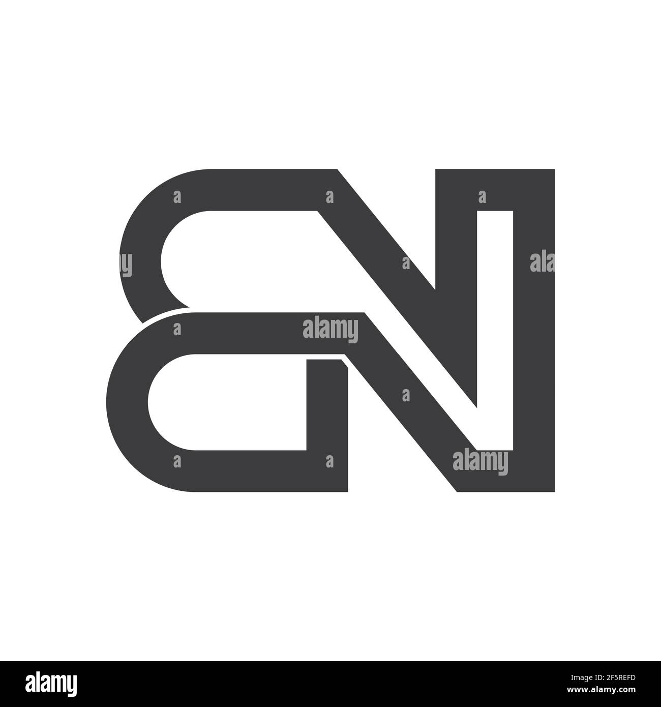 Initial bn letter logo vector template design. Creative abstract letter ...