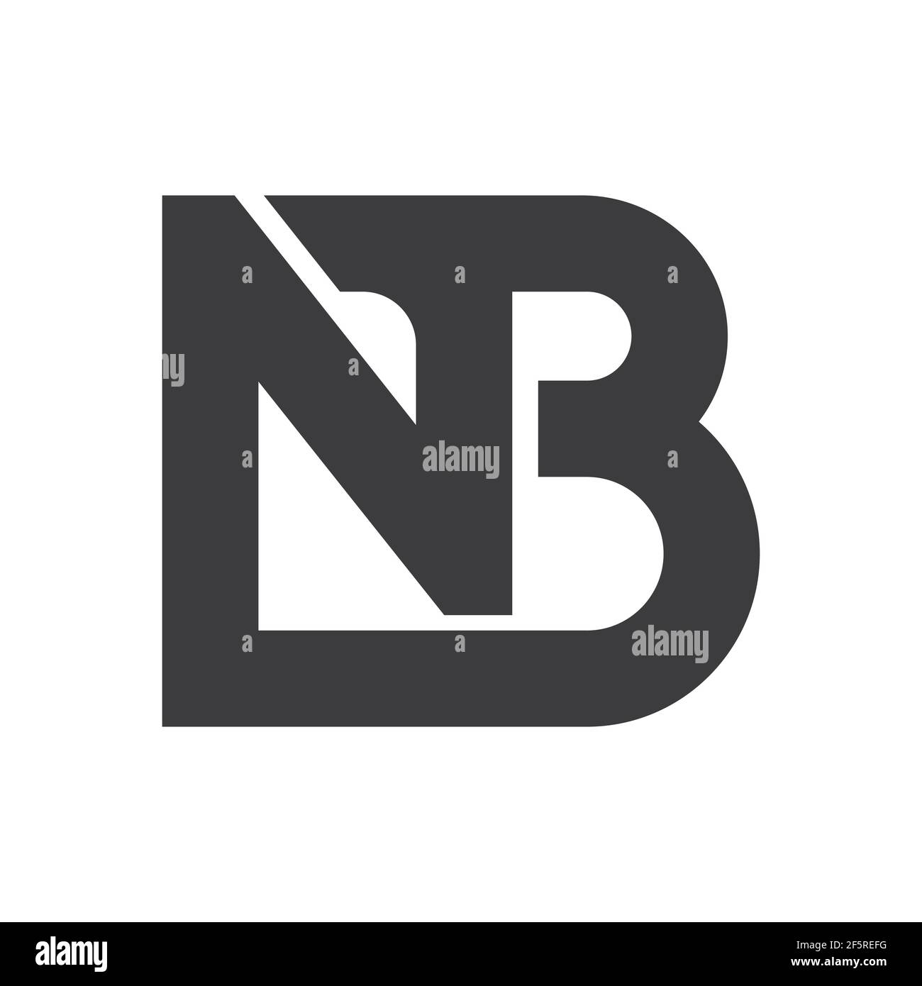 Initial bn letter logo vector template design. Creative abstract letter ...