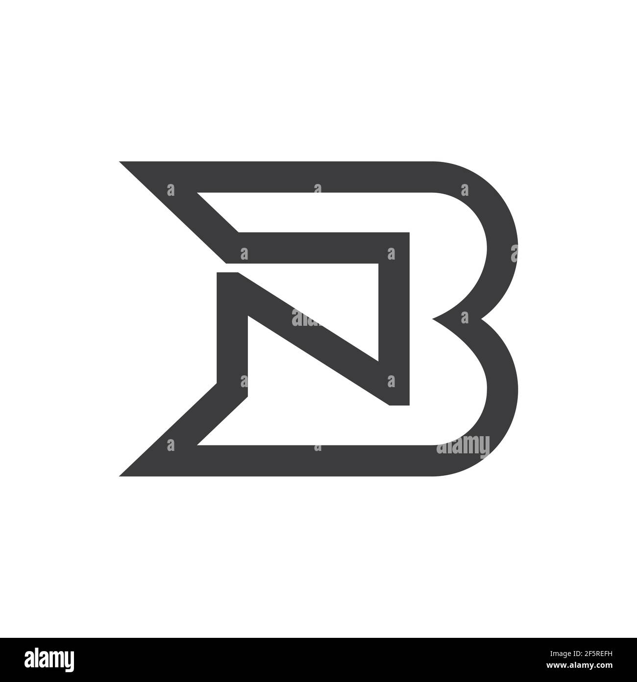 Initial bn letter logo vector template design. Creative abstract letter ...