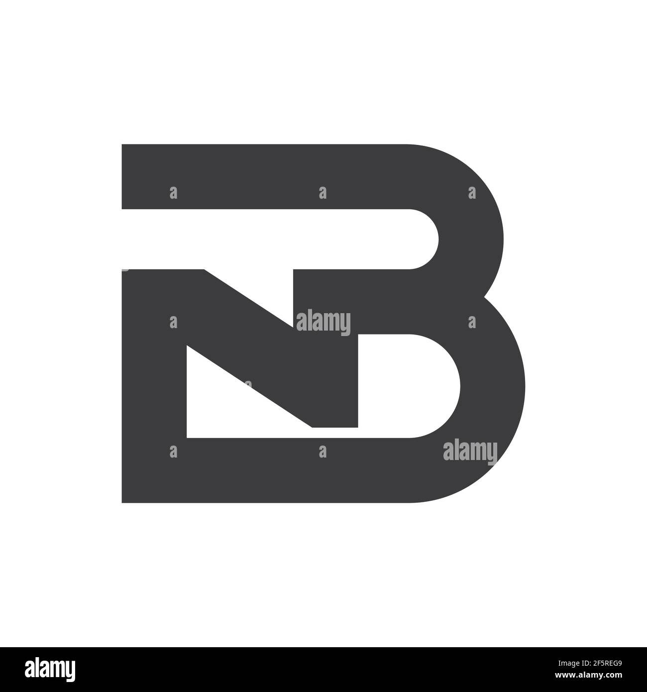 Initial bn letter logo vector template design. Creative abstract letter ...