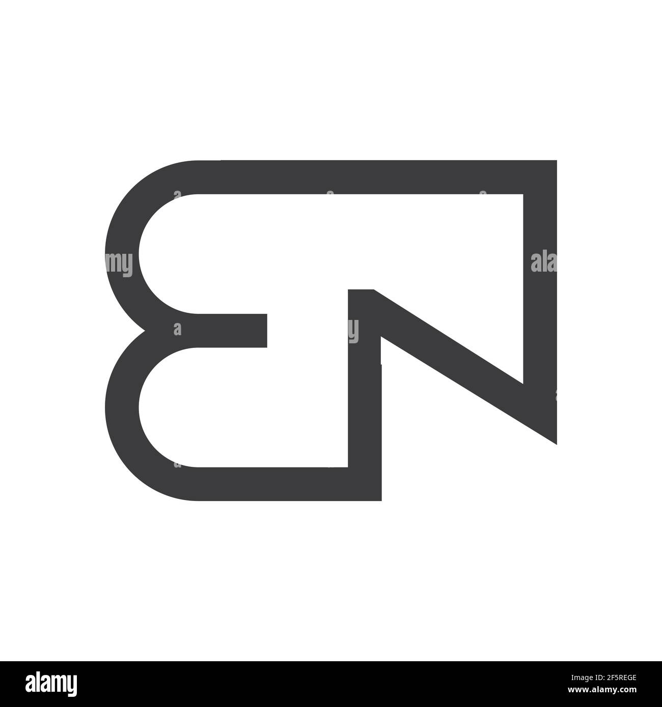 Initial bn letter logo vector template design. Creative abstract letter ...