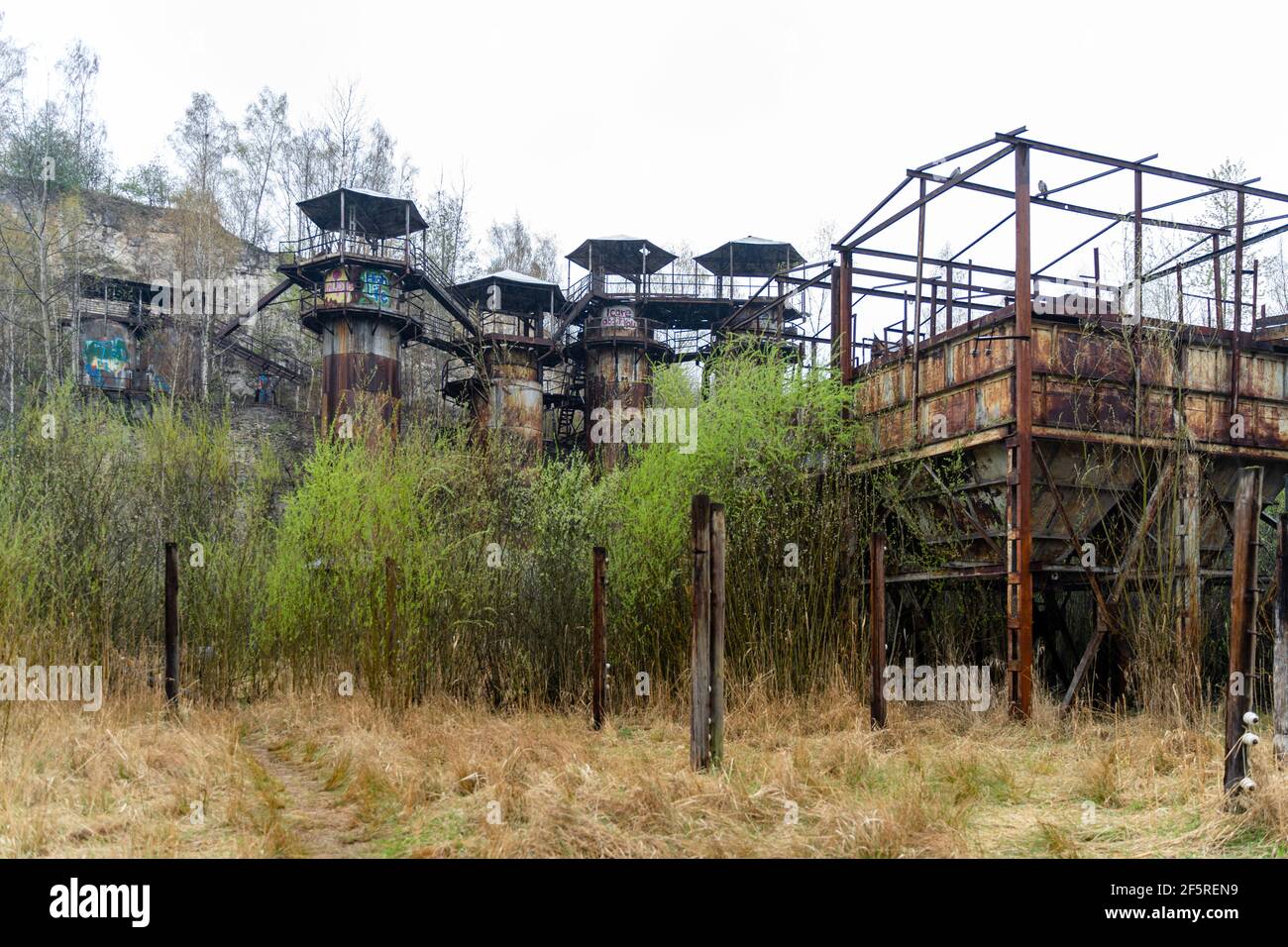 Liban quarry construction, Krakow, Poland, where the Nazi labour camp ...