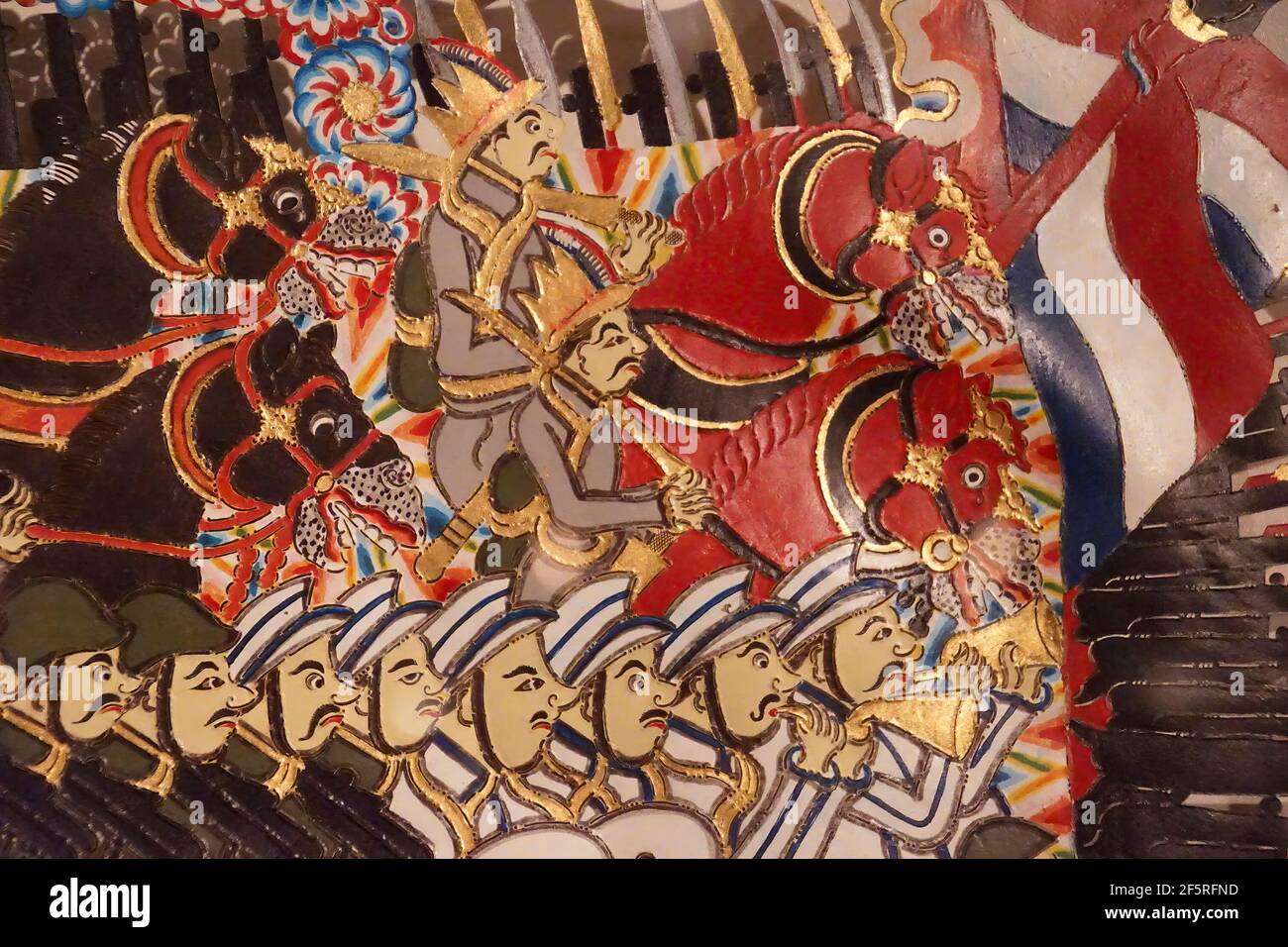 AMSTERDAM, NETHERLANDS - DEC 12, 2018 - Wayang puppets of Dutch ...