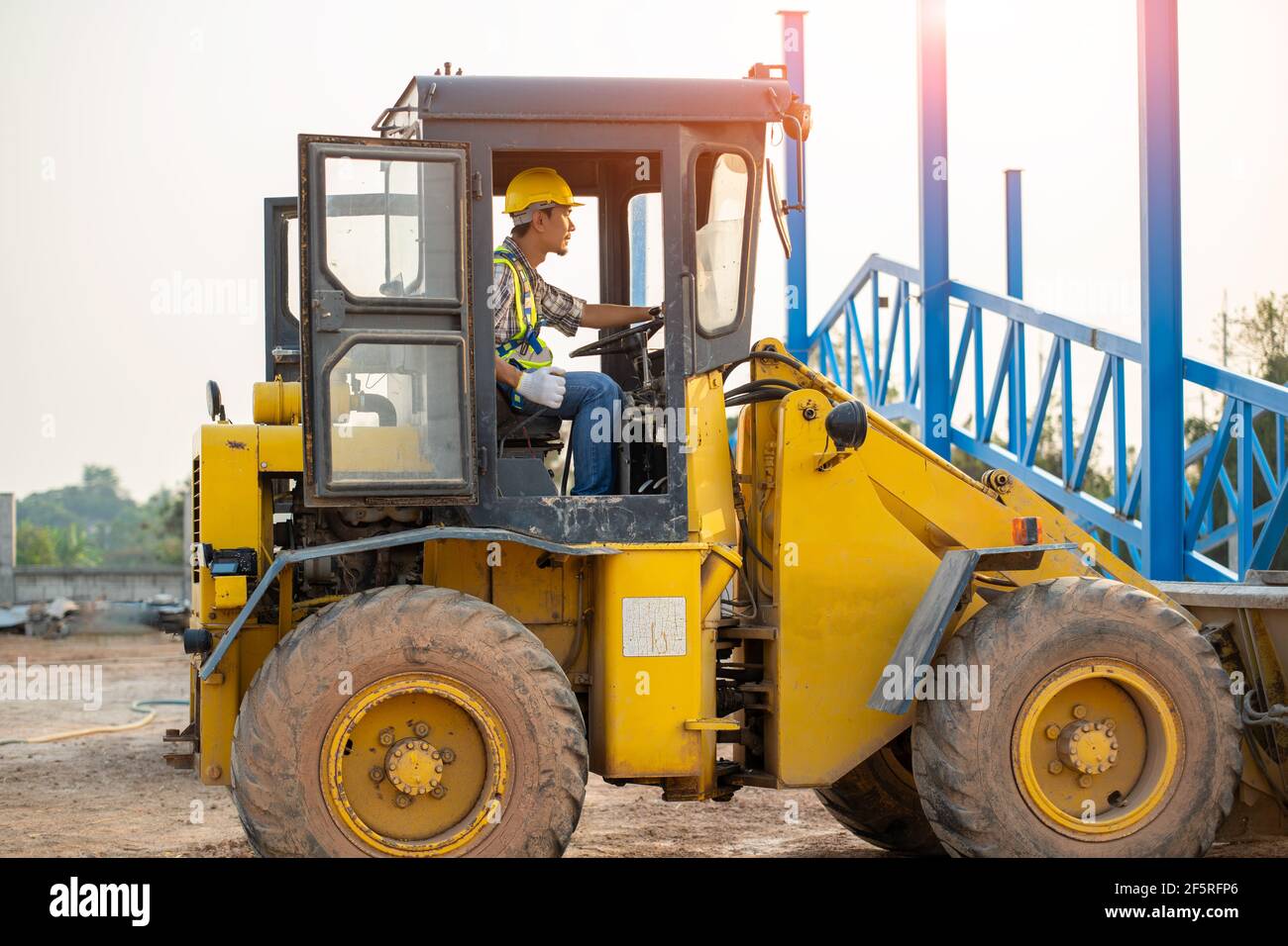 Backhoe excavator digger heavy machinery vehicle hi-res stock ...