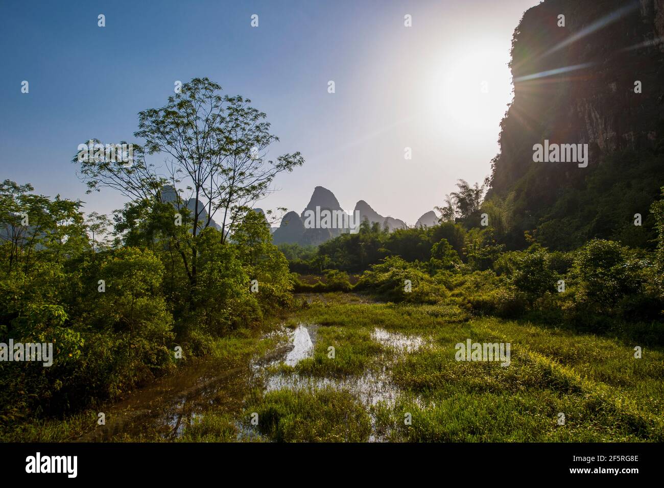 beautiful scenery close to Yangshuo in Guangxi province / China Stock ...