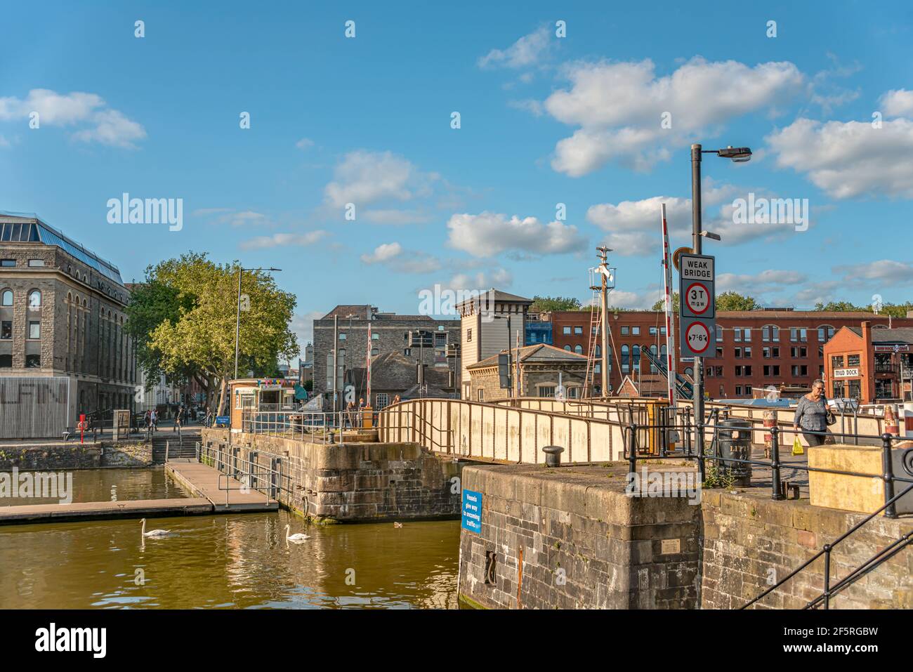 Prince Street Bridge at the Floating Harbor, Bristol, Somerset, England ...