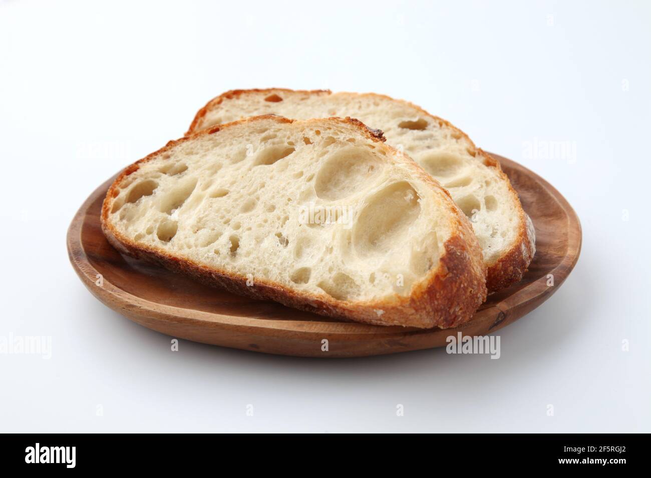 sliced french bread pain de campagne isolated on white background Stock ...