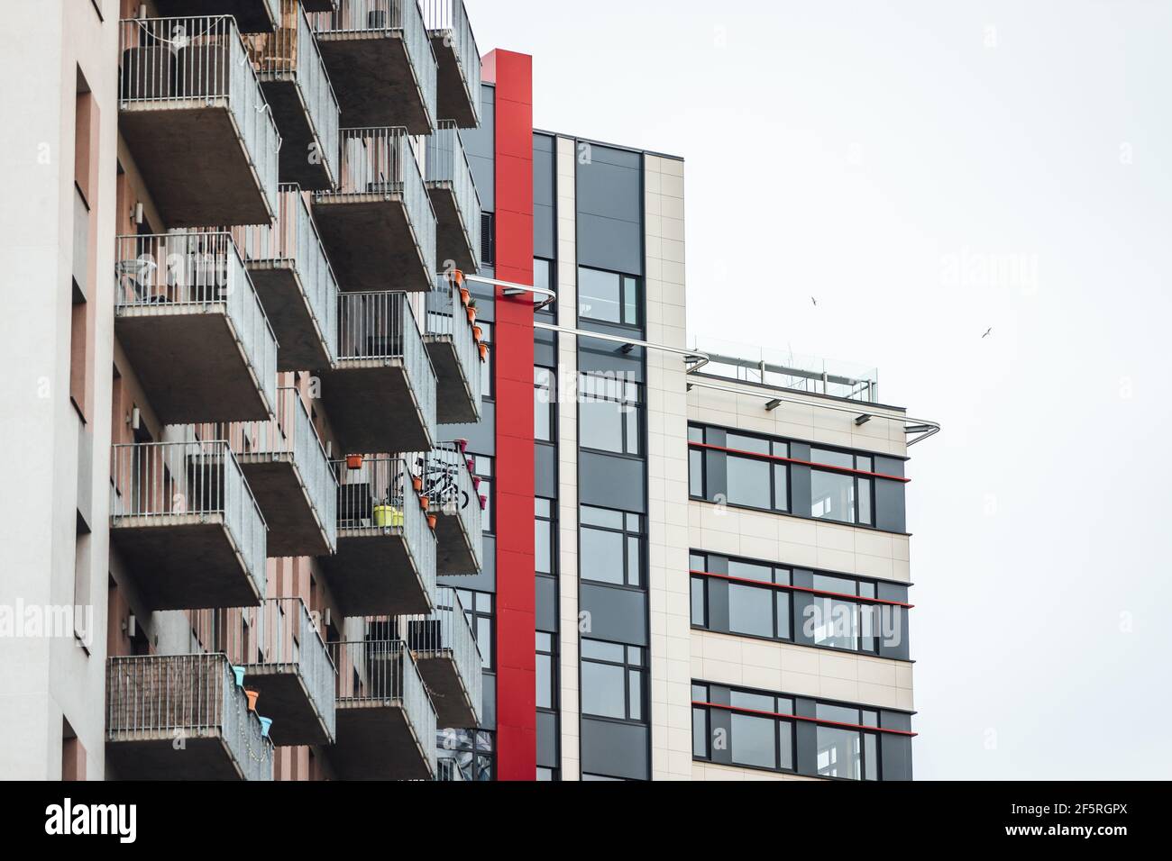 Beautiful shot of three modern buildings standing beside each other ...
