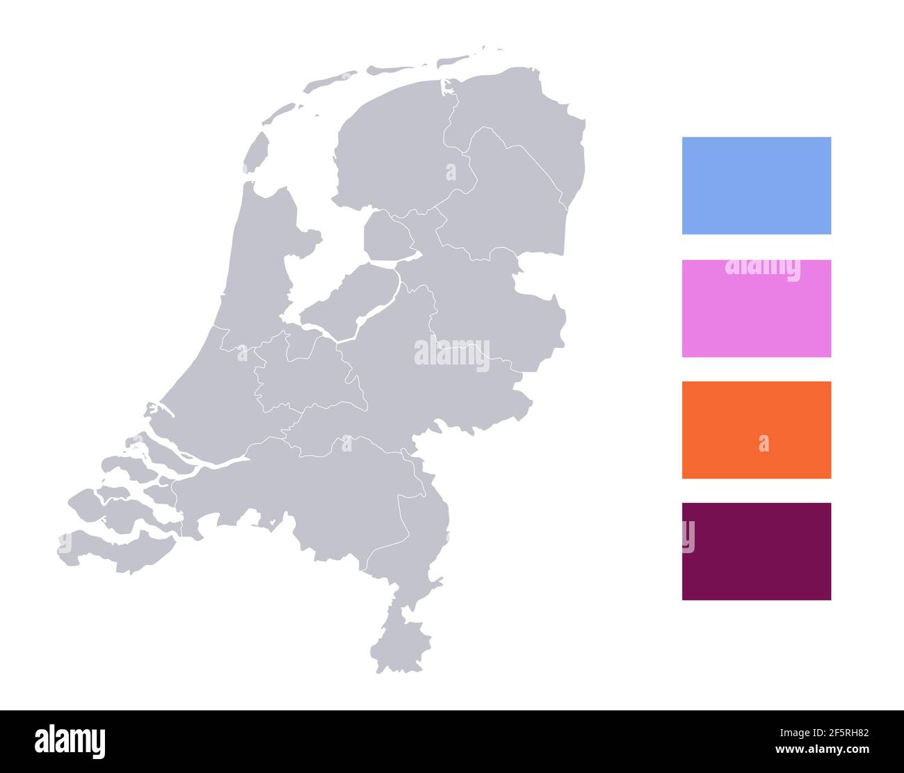 Map of the netherlands Cut Out Stock Images & Pictures - Alamy