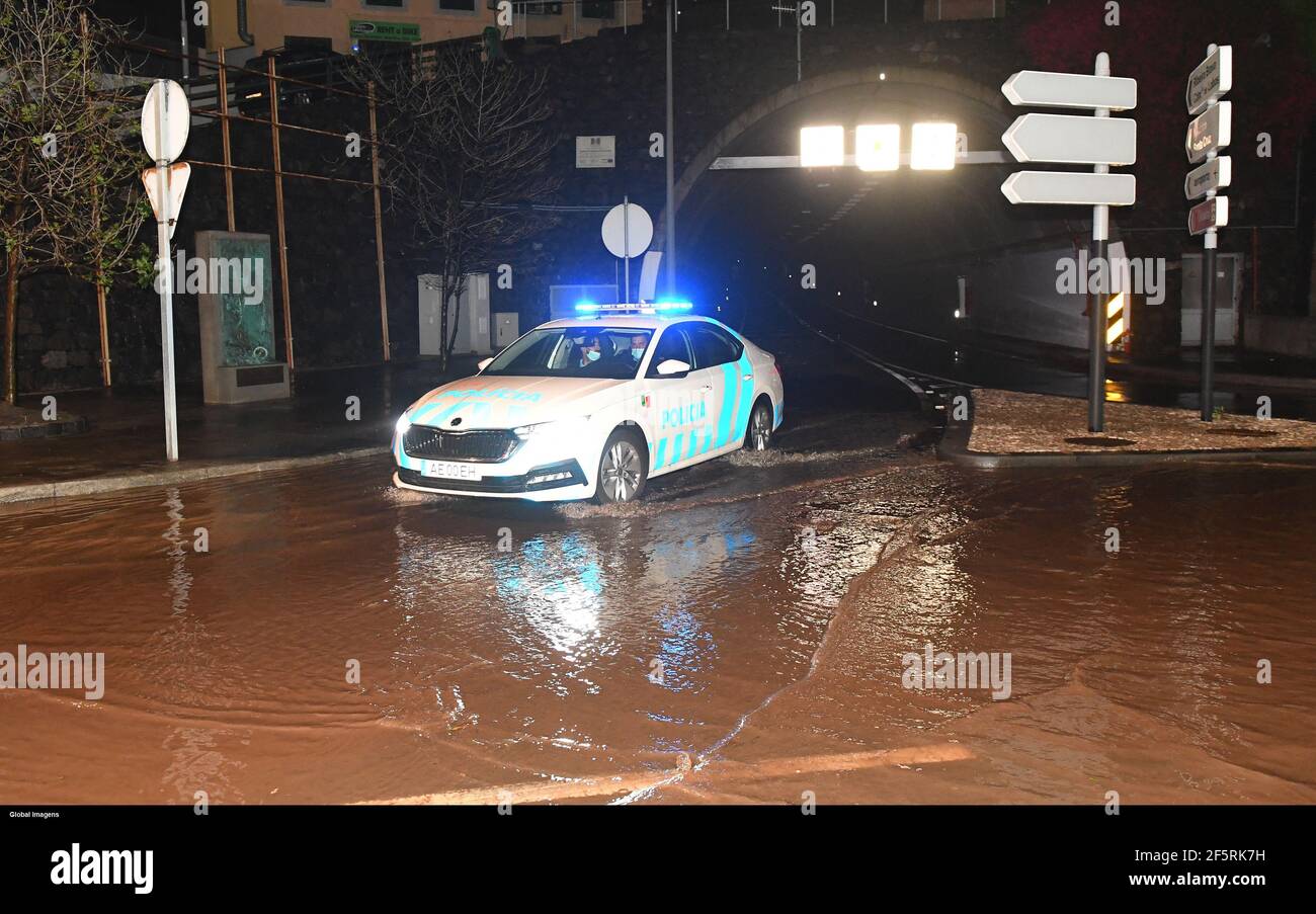 Funchal, 03/27/2021 - Heavy rainfall caused many floods in garages and ...