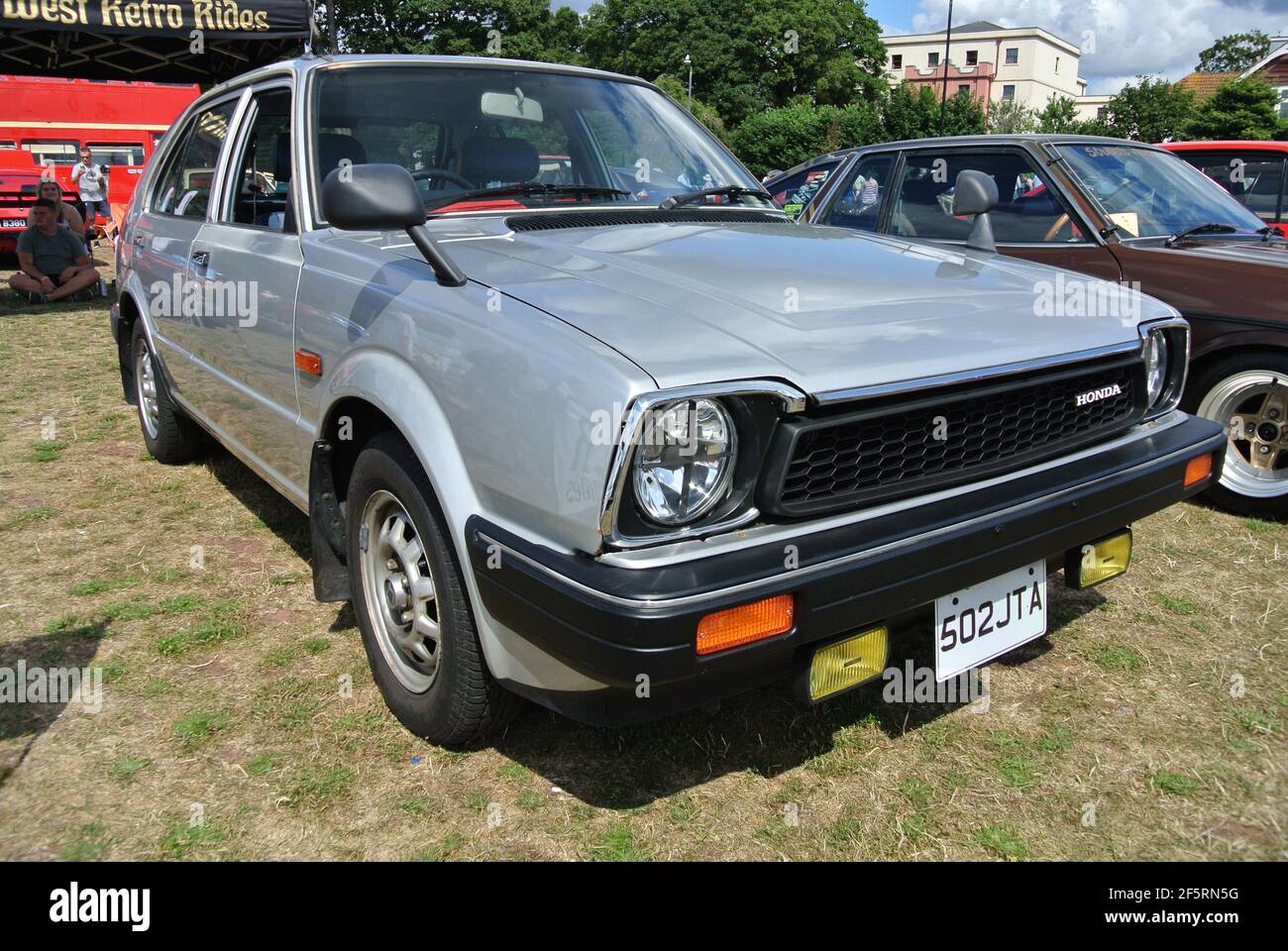 A classic Honda Civic car parked up on display at the English Riviera ...