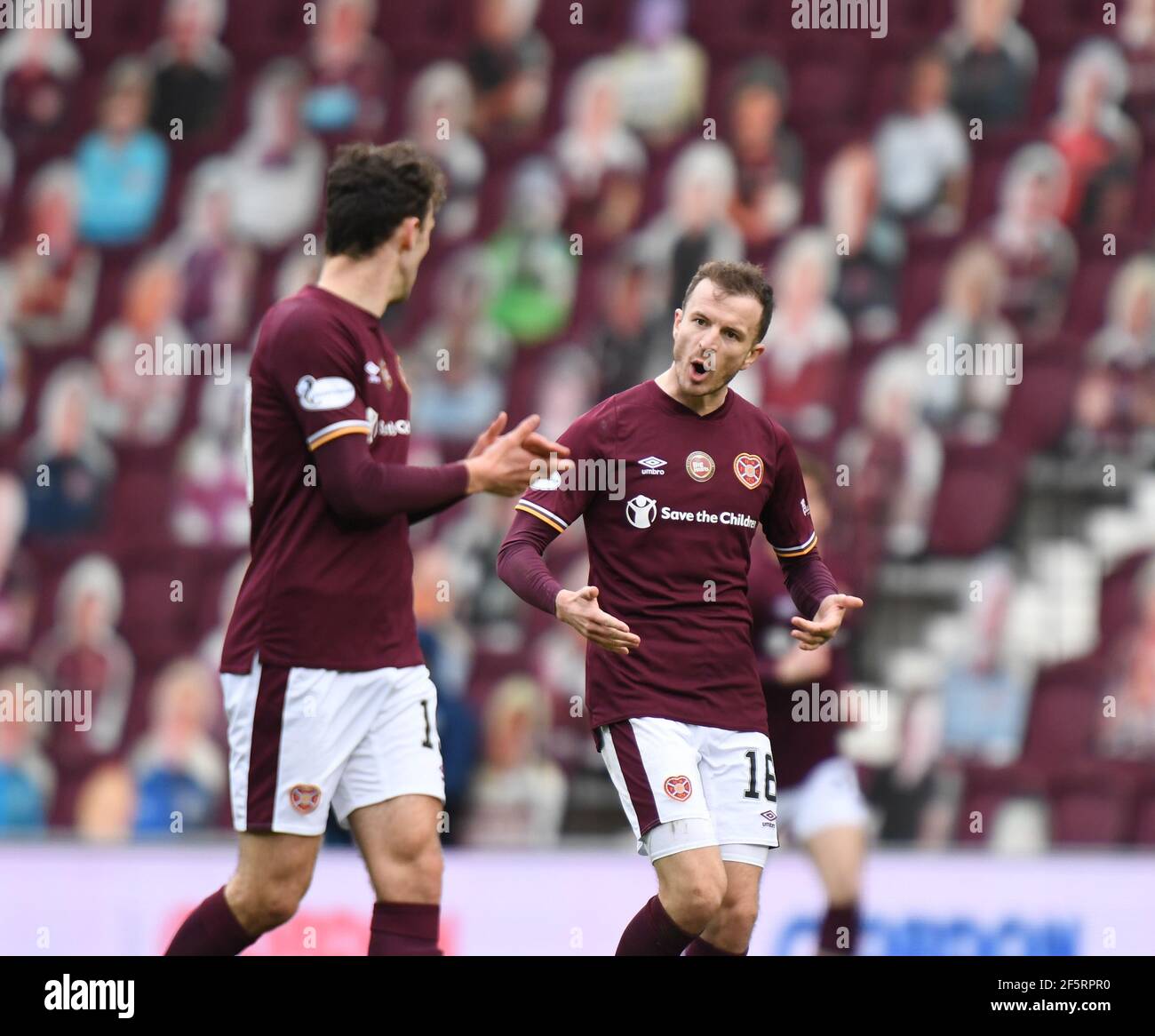 Tynecastle Park, Edinburgh, Scotland. UK 27th March-21. Scottish ...