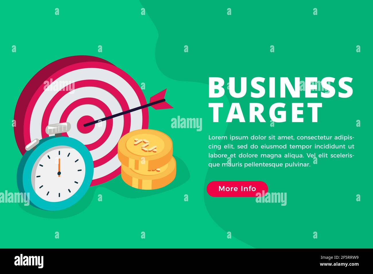 business target concept vector isometric illustration Stock Vector ...