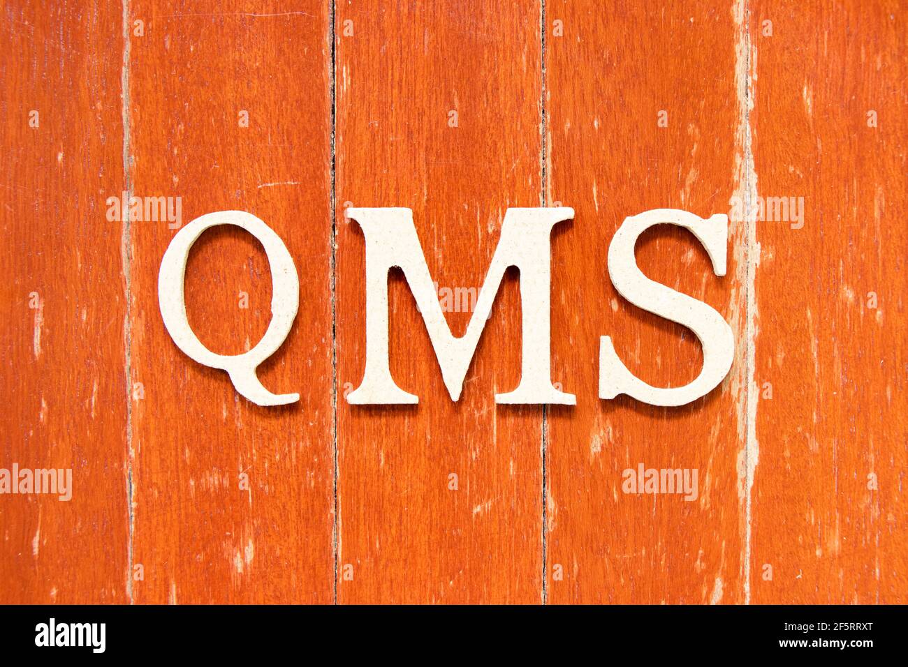 Alphabet letter in word QMS (abbreviation of quality management system ...