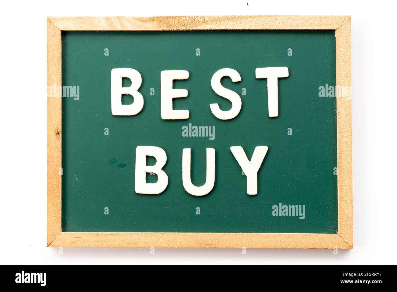 Alphabet letter in word best buy in blackboard on white background ...
