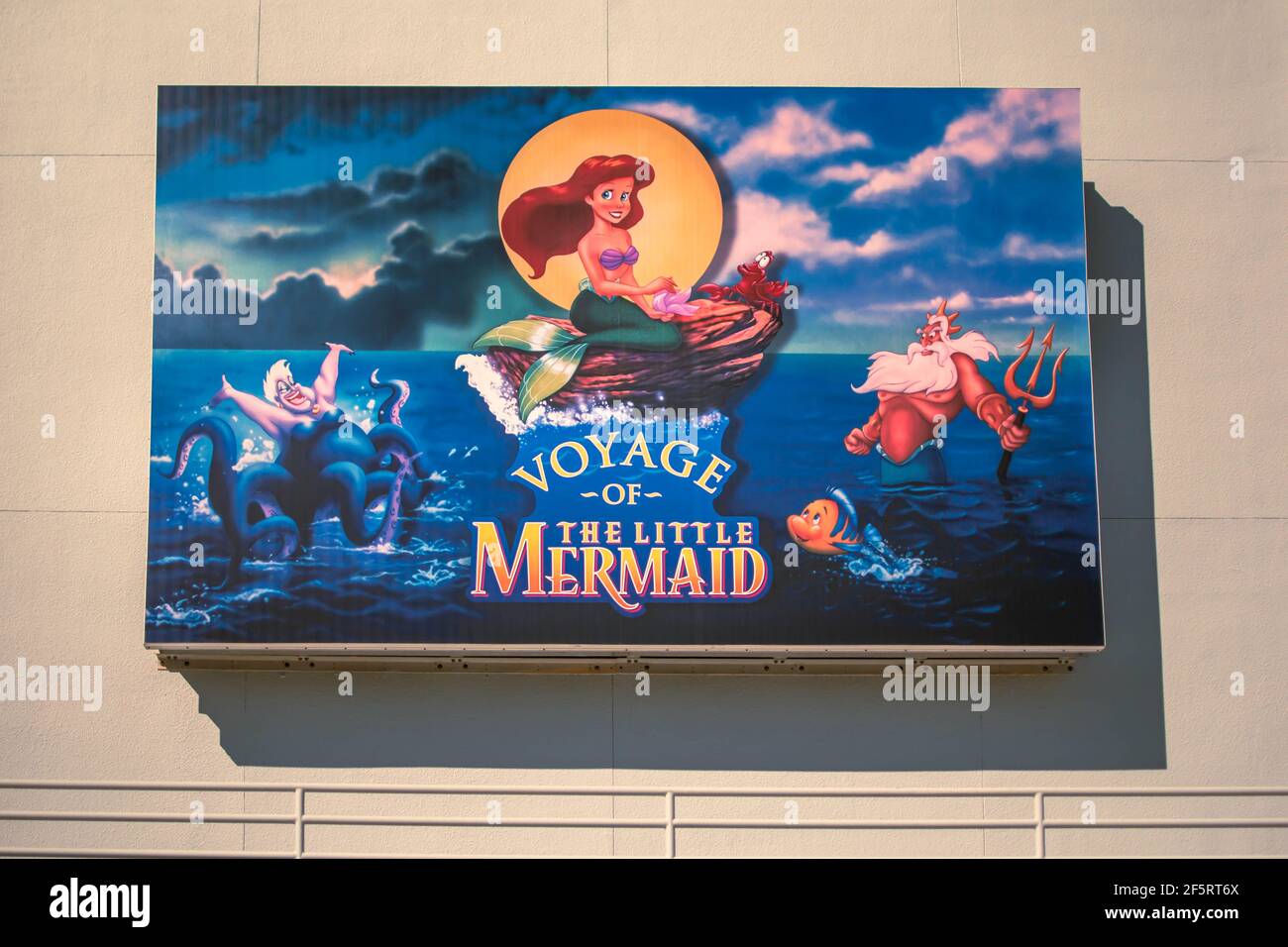 Orlando Florida, January 05,2021. Colorful of Toy Story Land sign at ...