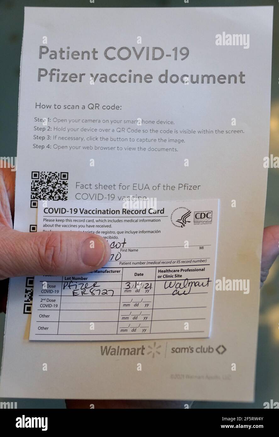 Wilmington, Delaware, U.S - March 25, 2021 - The Pfizer Covid-19 ...