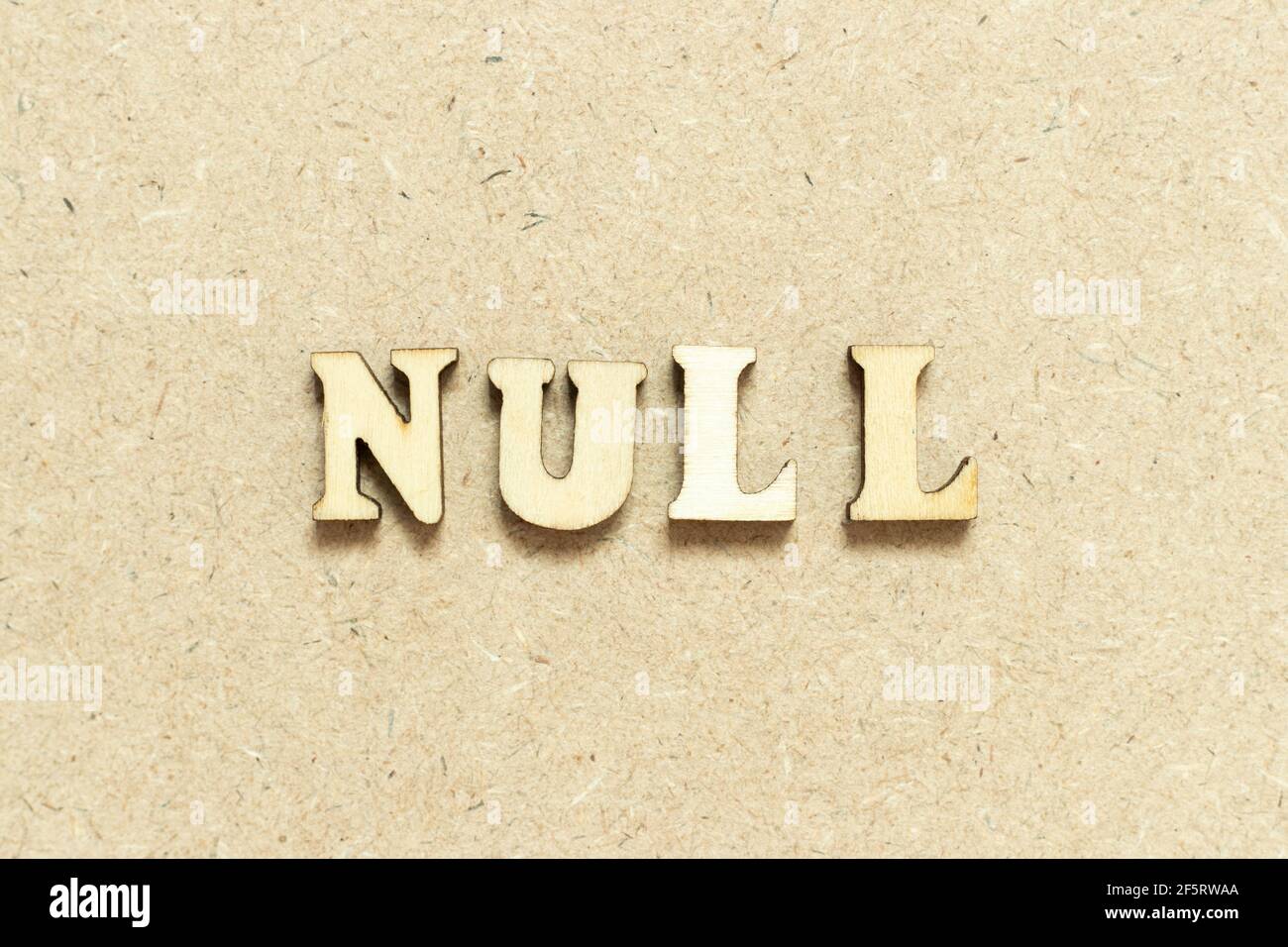 Alphabet letter in word null on wood background Stock Photo - Alamy