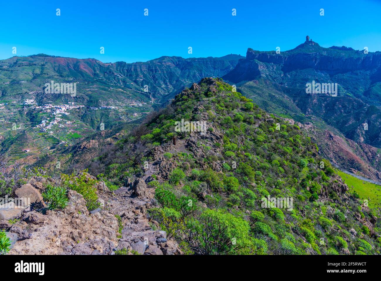 Landscape of Tejeda village of Gran Canaria, Canary Islands, Spain ...