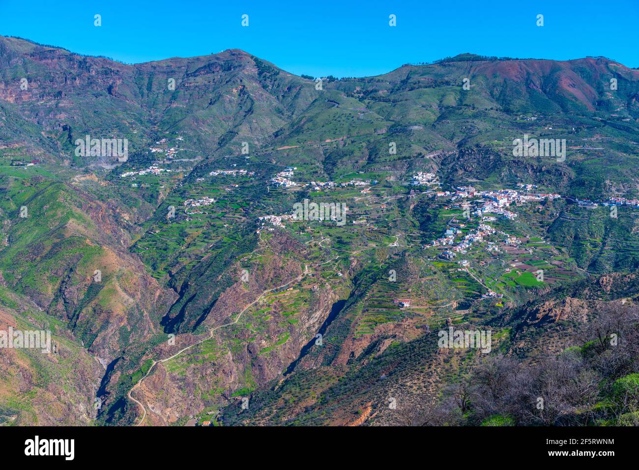 Landscape of Tejeda village of Gran Canaria, Canary Islands, Spain ...