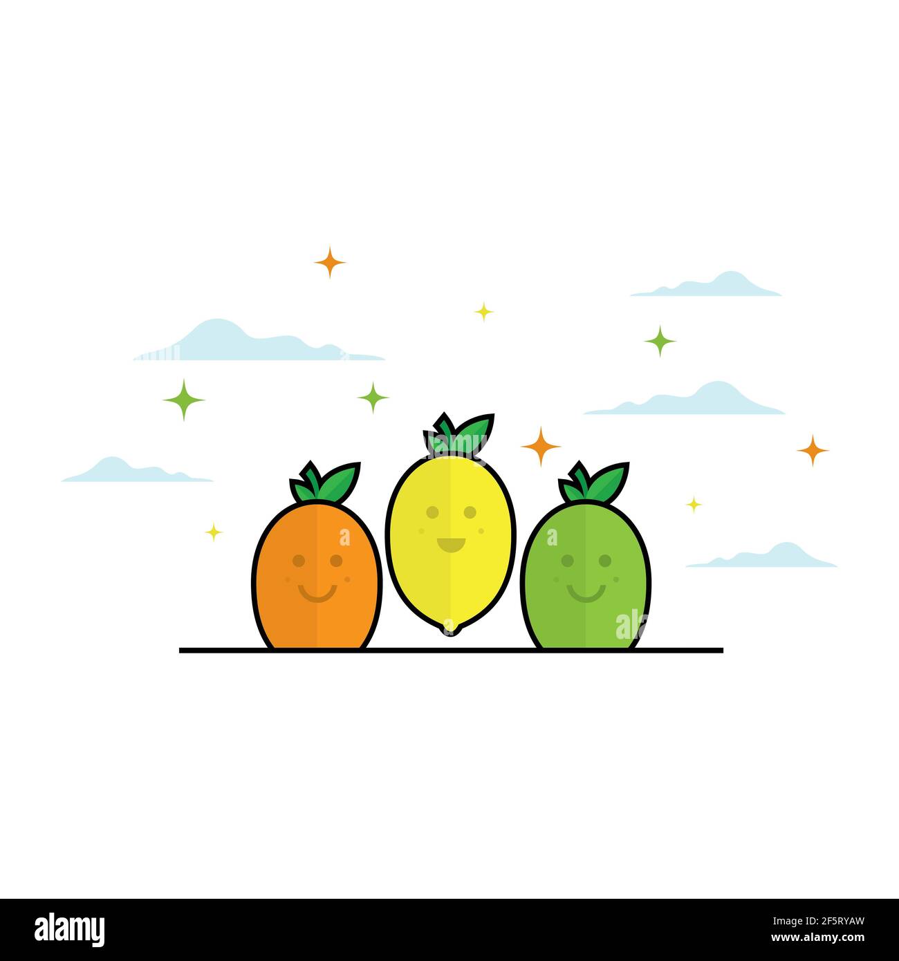 Simple set vector flat Cut Out Stock Images & Pictures - Alamy